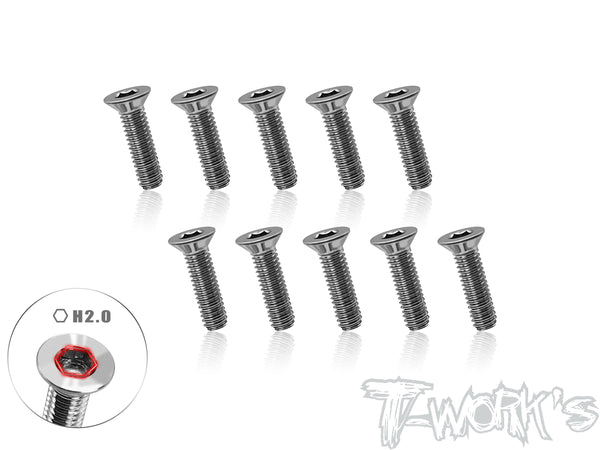 TSS-H2 64 Titanium Hex. Countersink Screw (2mm Hex Socket ) – T-Work's ...