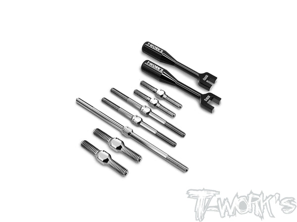 TB-339 64 Titanium Turnbuckle Set( For Gimar raptor nitro ) – T-Work's ...