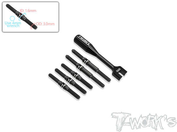 TBB-MTC2R 64 Titanium Black Coating Turnbuckle Set ( For Mugen MTC2/MT ...