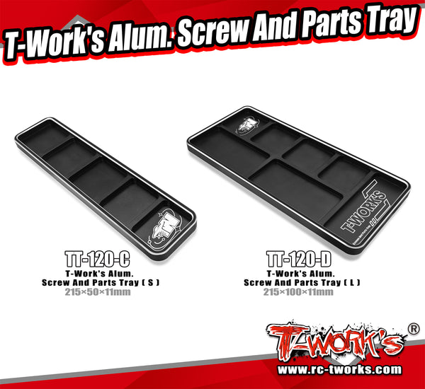 TT-120-D T-Work's Alum. Screw And Parts Tray ( L ) – T-Work's Products